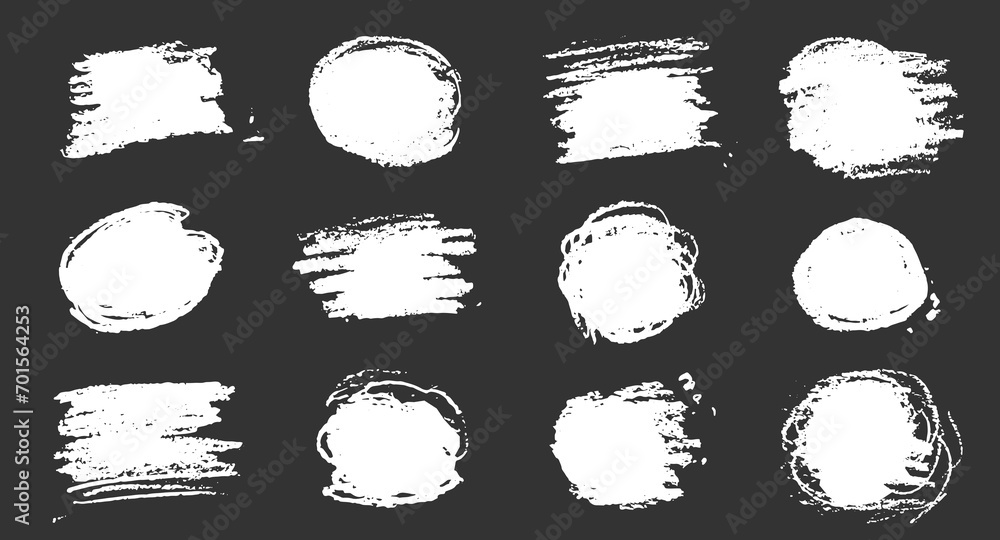 Chalk texture stain set. Hand drawn chalk background doodle effect ...