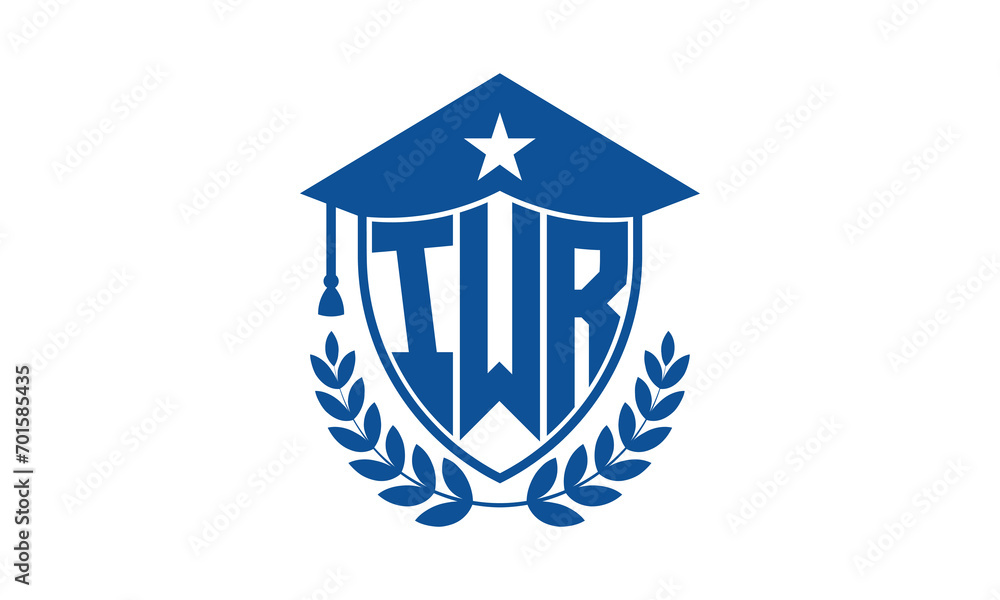 IWR three letter iconic academic logo design vector template. monogram ...