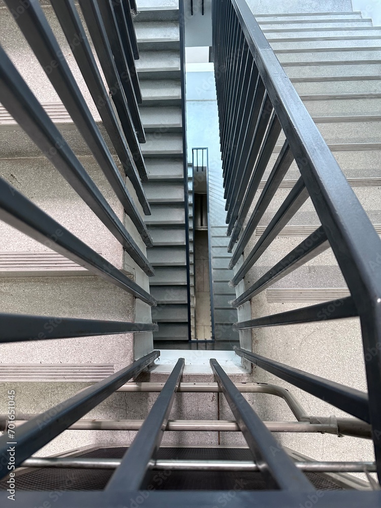 Staircase of modern office building,stairs emergency and evacuation ...