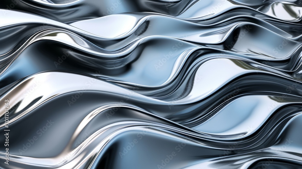 Liquid metallic texture with waves Stock Illustration | Adobe Stock