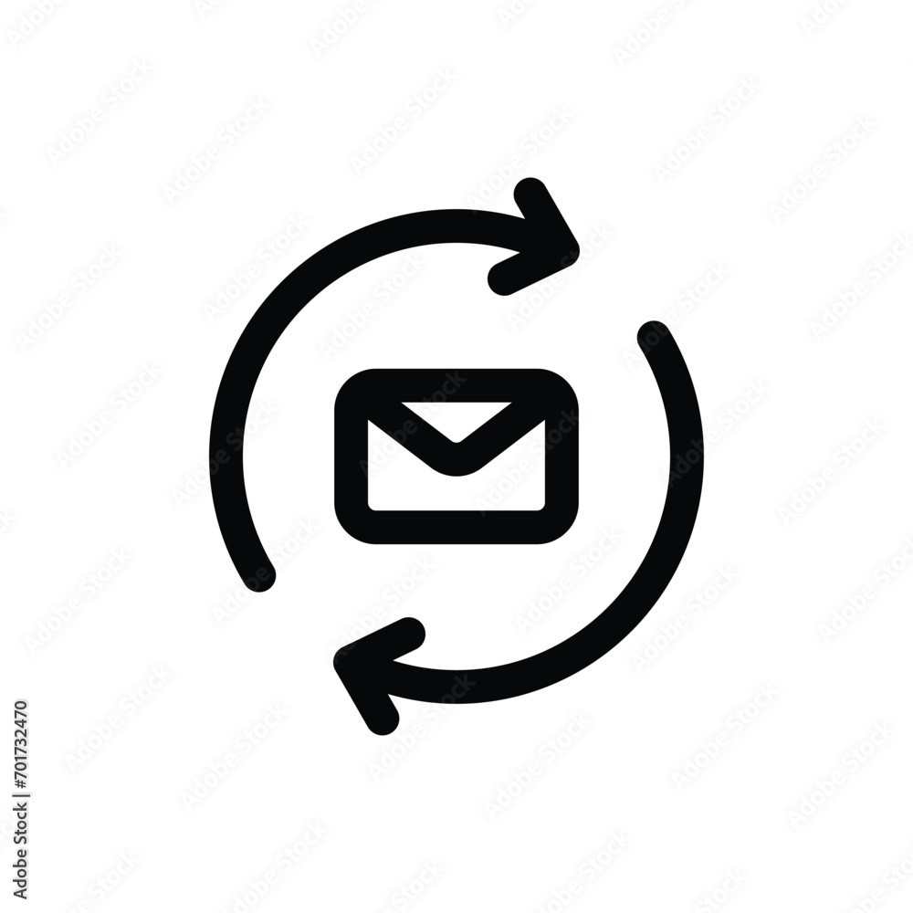 Refresh Email icon in trendy outline style isolated on white background ...