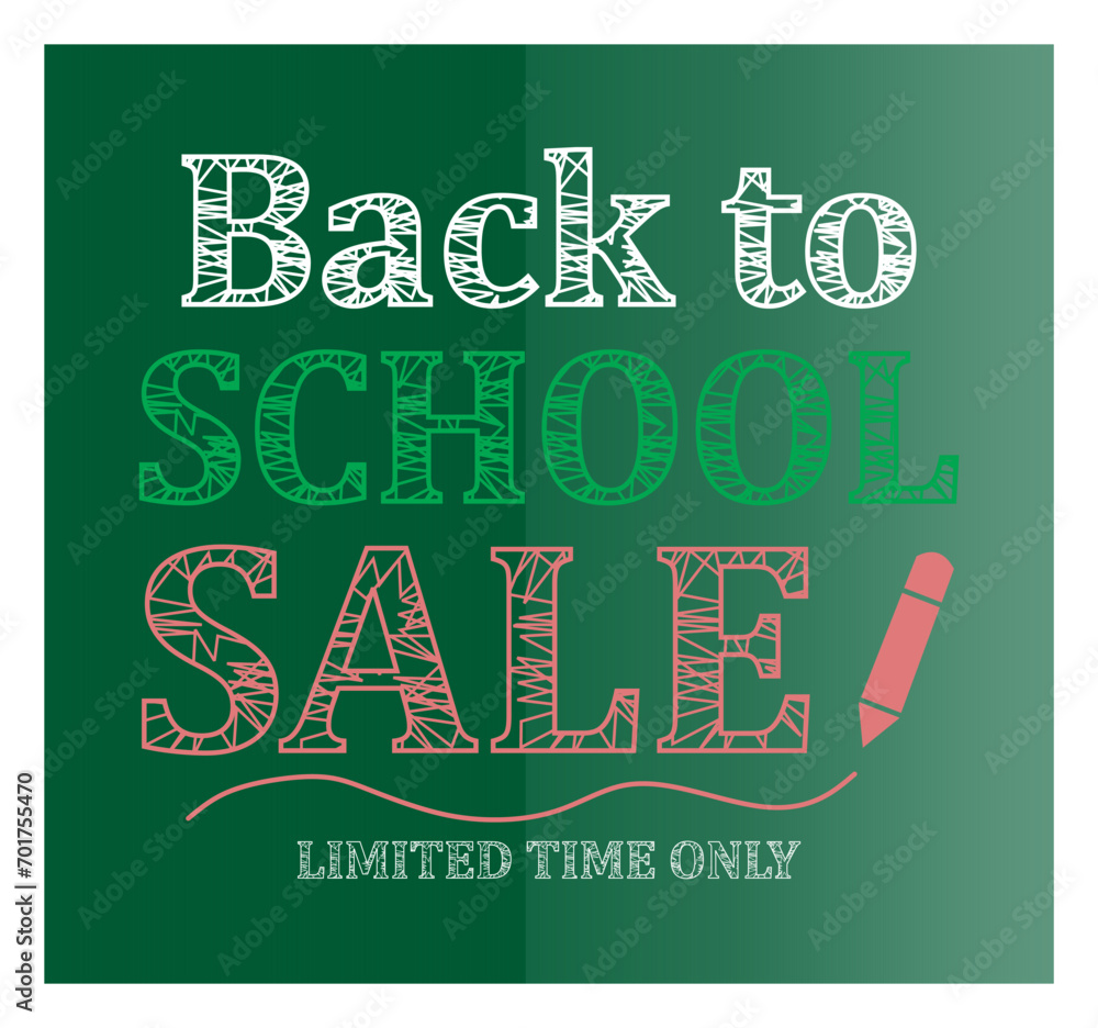 Back to school sale limited time only poster banner vector design on ...