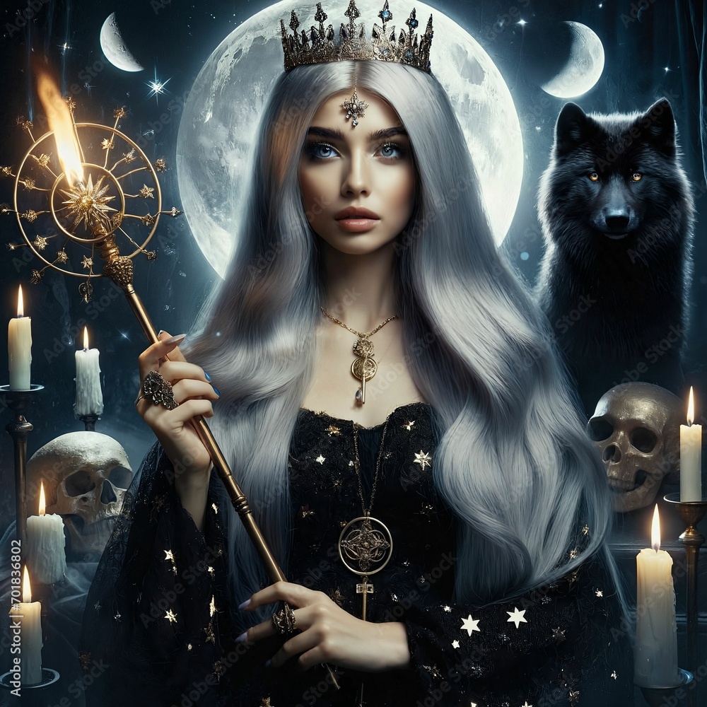 Hecate goddess of magic, the moon, animals, necromancy. Titan and ...