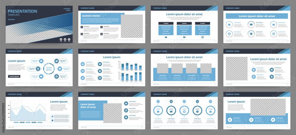 Modern presentation slide templates. Infographic elements template set ...