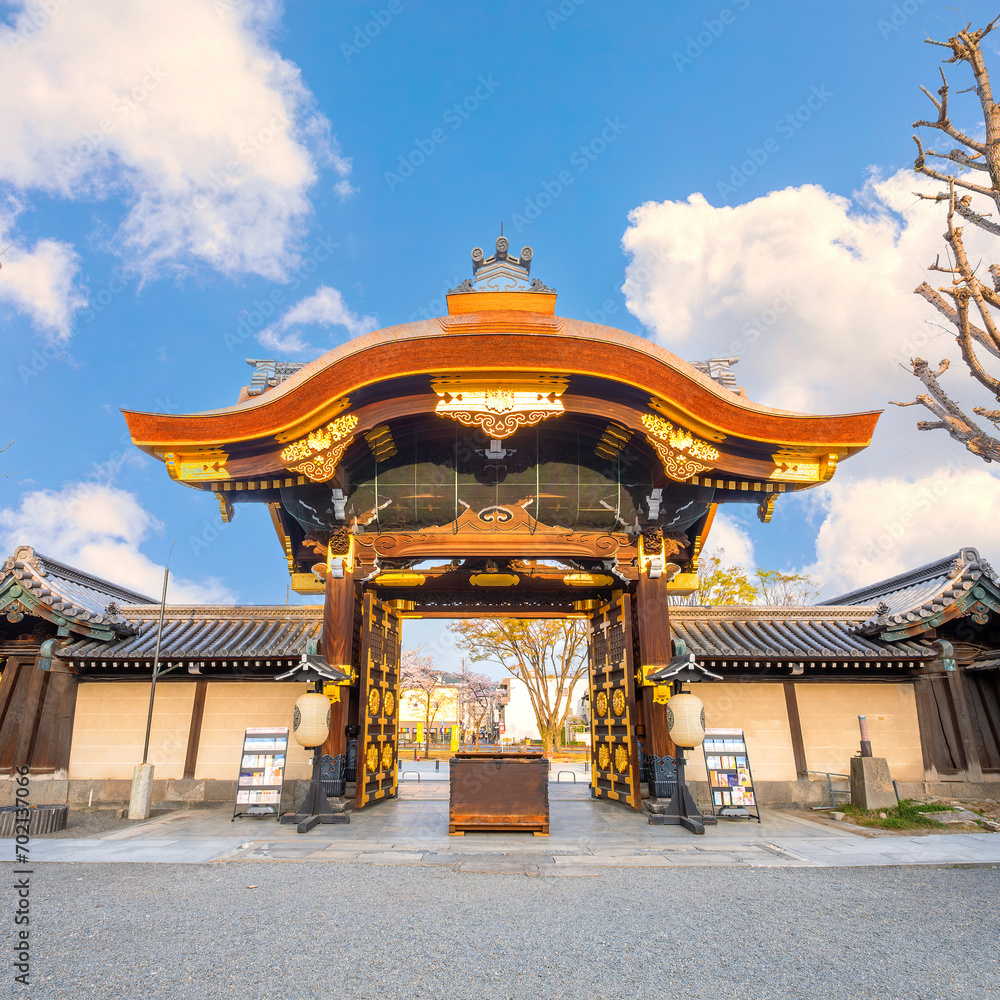 Higashi Honganji temple situated at the center of Kyoto, one of two ...