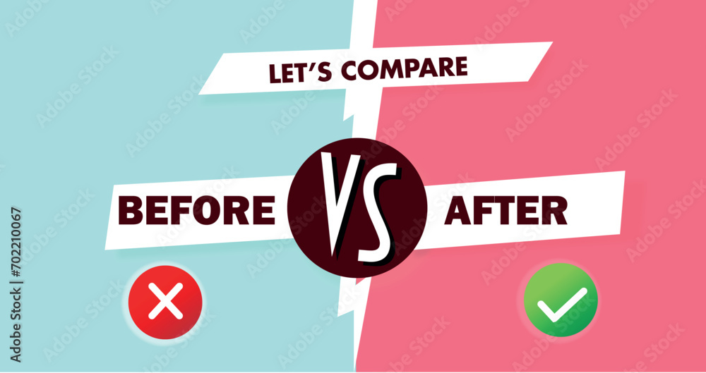 Youtube video cover template, comparison before and after, vs, vector ...