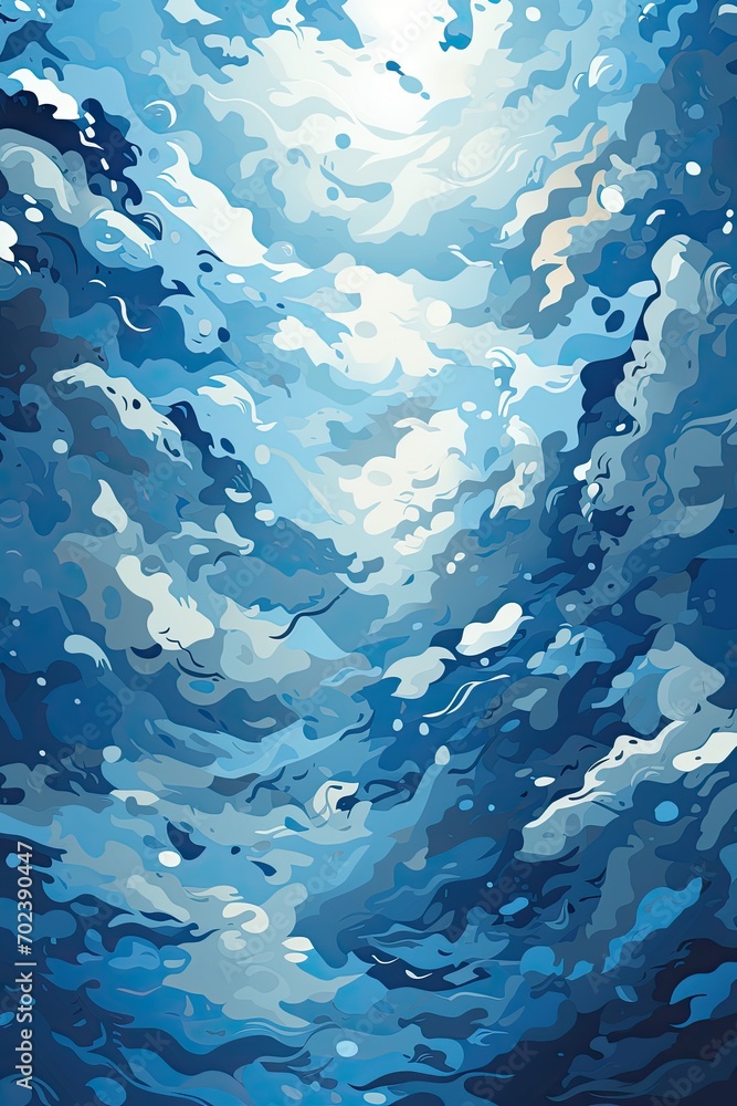 Surface Light Underwater Camouflage Pattern, Ocean Themed Camo Art ...