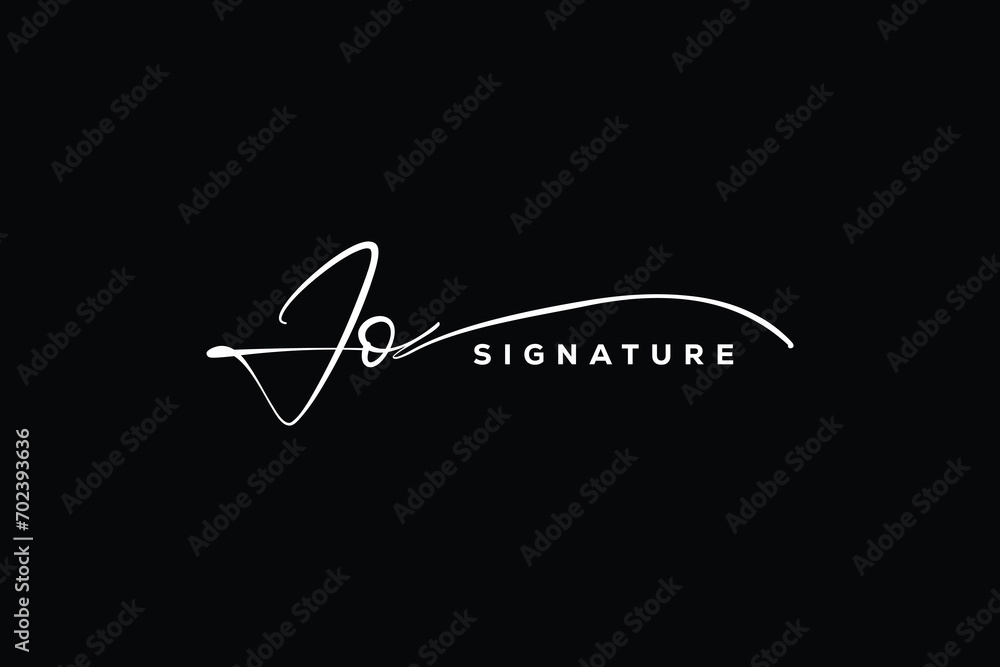 JO initials Handwriting signature logo. JO Hand drawn Calligraphy ...