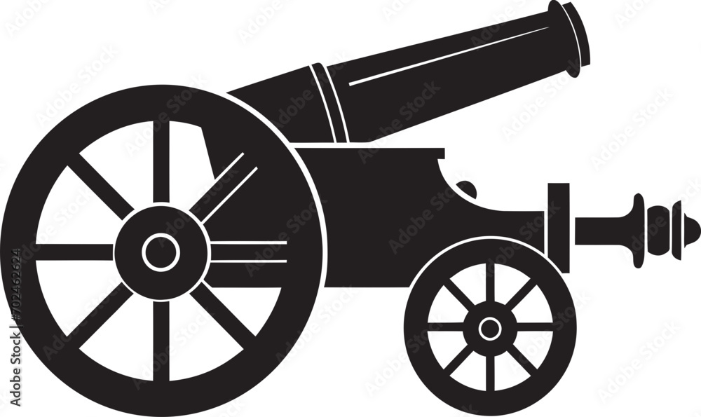 Tactical Dominance Vector Black Cannon Logo Symbolism Sleek Armament ...
