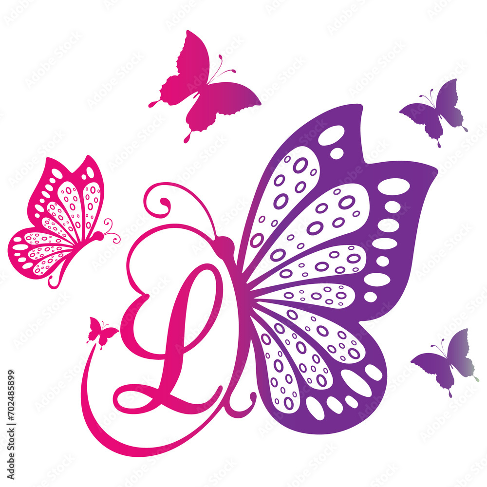 Butterflies butterfly alphabet font letters monogram svg png, Butterfly ...