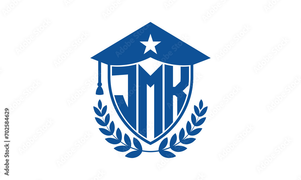 JMK three letter iconic academic logo design vector template. monogram ...
