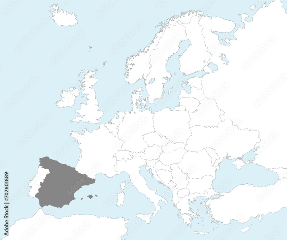 Stock-Vektorgrafik „Gray CMYK national map of SPAIN inside detailed ...