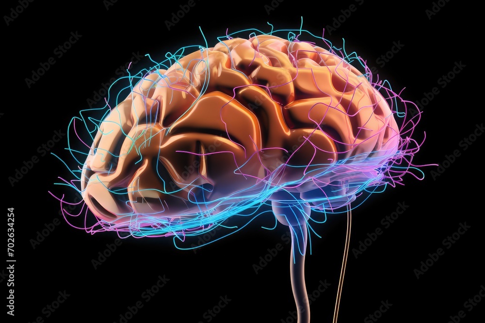 Ilustración de Stock Hypothalamus vital functions, pituitary gland for ...