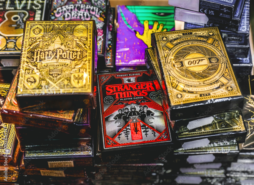 playing cards decks form many famous brands like Harry Potter, Stranger ...