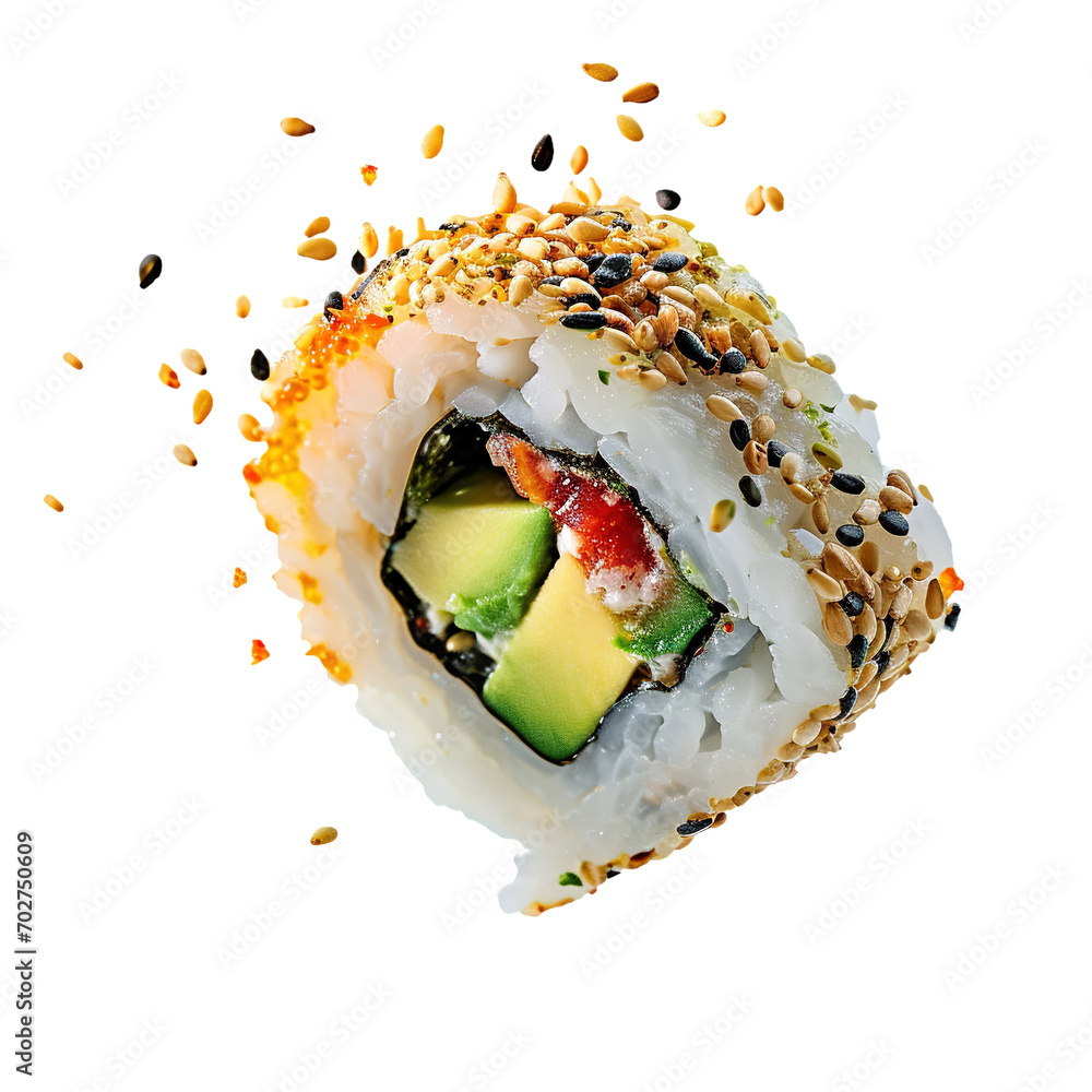 Food photo of a California Roll isolated on white transparent ...