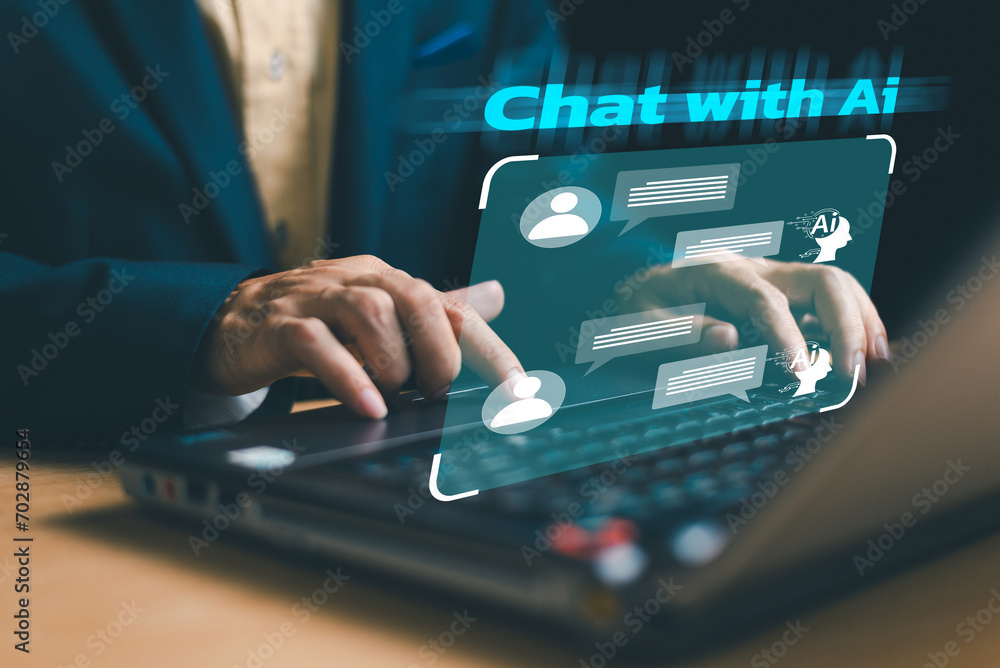 Virtual Global Internet Chat with AI. Ai tech Chat bot for customer ...