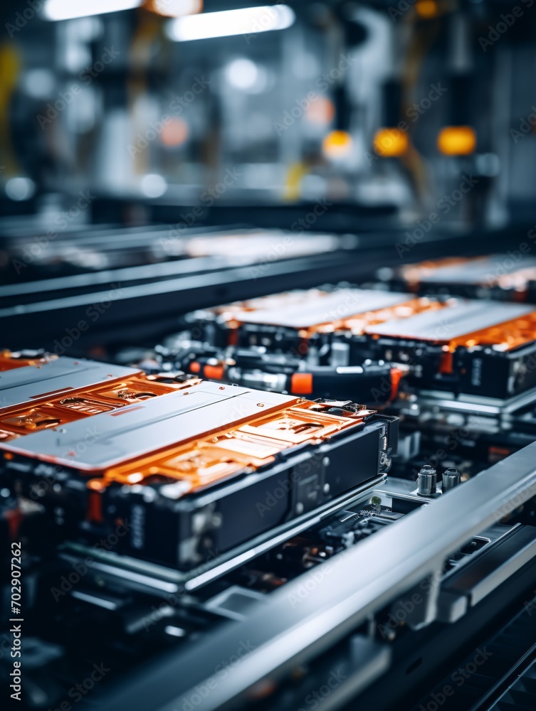 Production of close-up lithium-ion cells for high-voltage electric cars ...