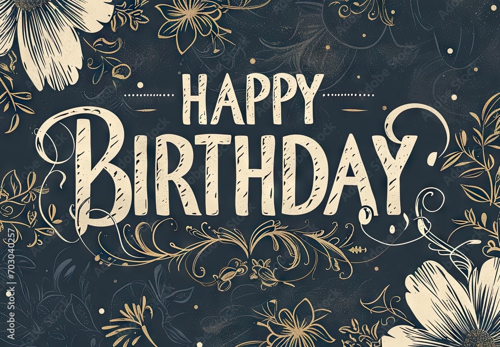 happy birthday design logo Generative AI Stock Illustration | Adobe Stock