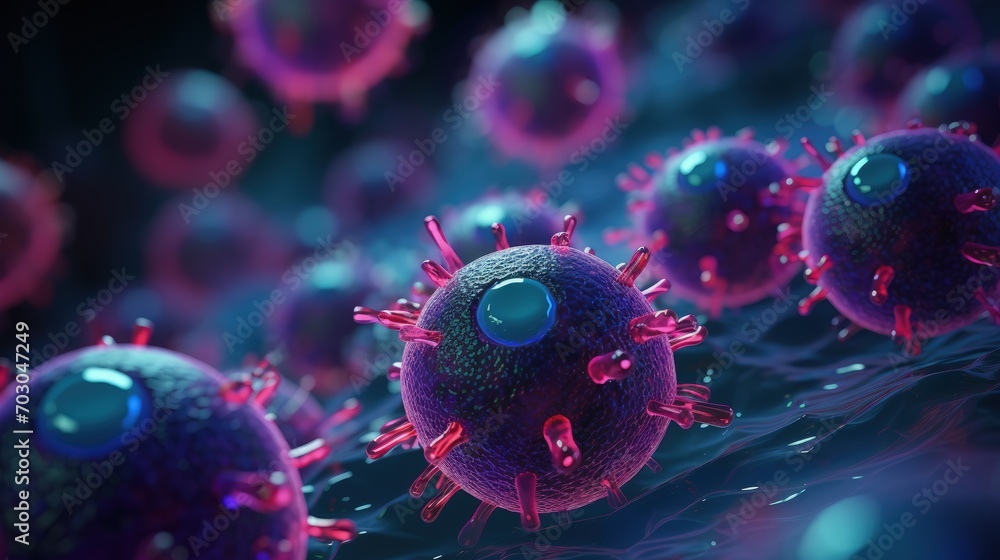 Cartoon characters cute, funny evil viruses, whimsical and infectious ...