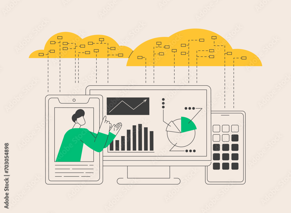 Virtualization technology abstract concept vector illustration. Stock ...
