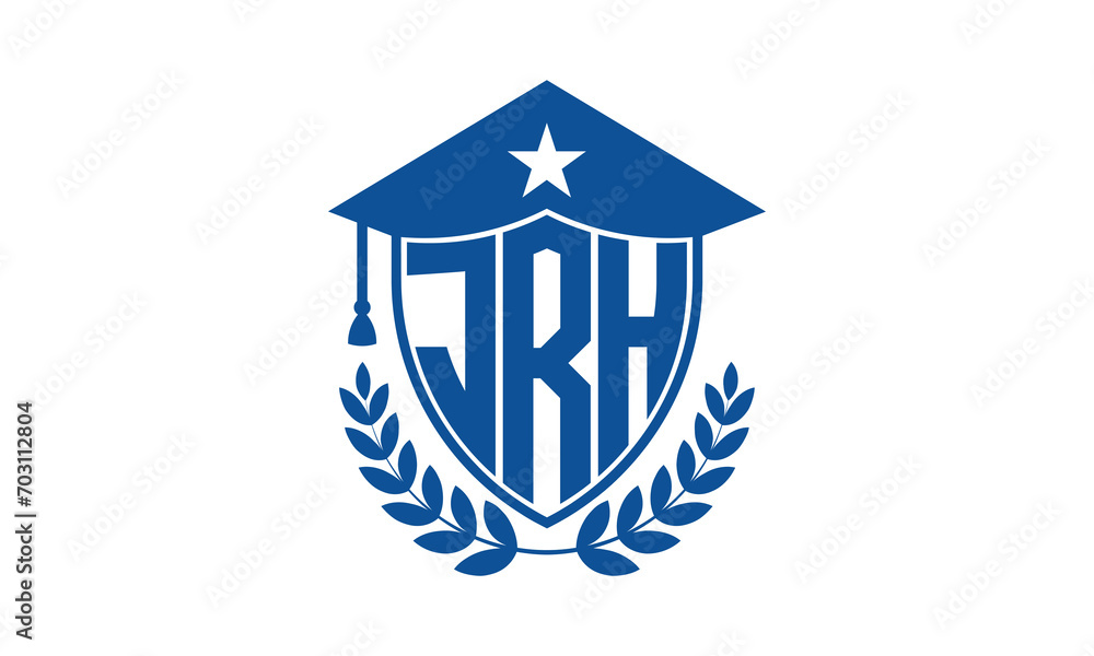 JRH three letter iconic academic logo design vector template. monogram ...