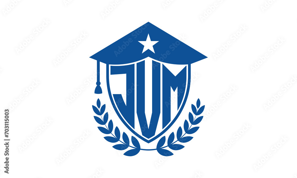 JVM three letter iconic academic logo design vector template. monogram ...