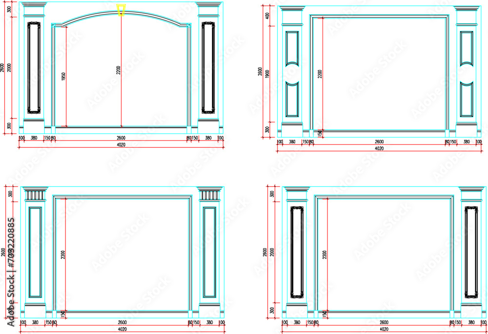 vector sketch illustration illustration of a collection of classic ...