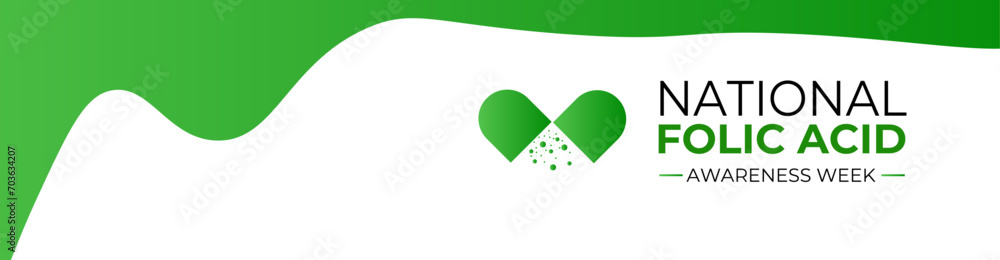 National Folic Acid Awareness Week vector template design. Its ...