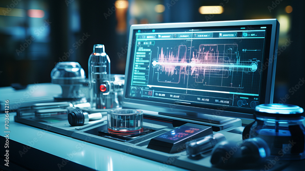 High-Tech Laboratory Research Setup, high-tech laboratory workspace ...