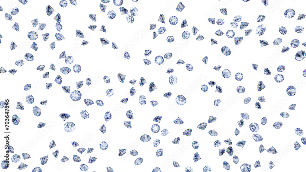Clear shiny falling diamonds isolated on transparent background. png ...