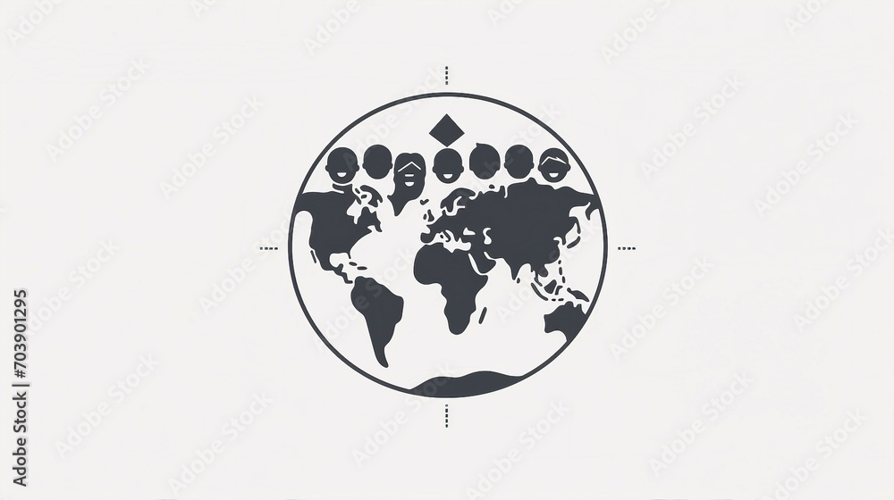 Illustration Stock Explore Unity in Diversity: Minimalist Vector Line ...
