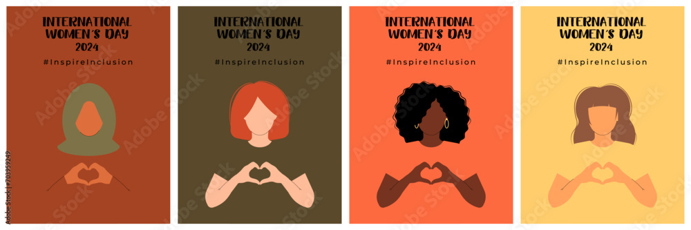 International Women s Day set posters. 8 march. Campaign 2024 ...