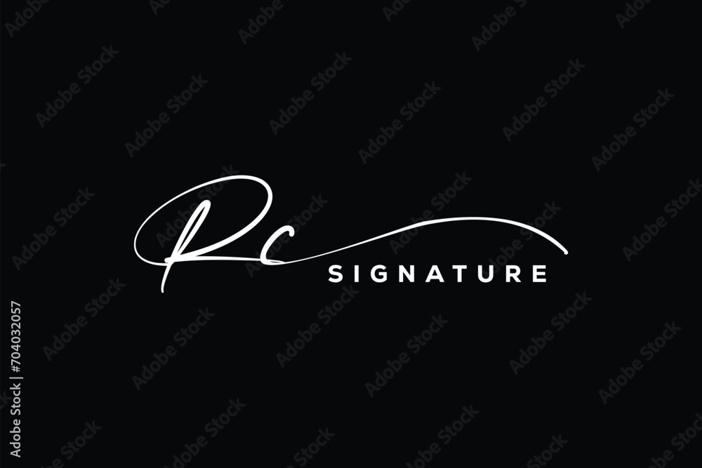 RC initials Handwriting signature logo. RC Hand drawn Calligraphy ...