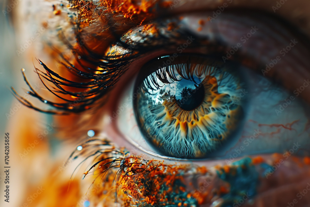 An illustration of the observer effect, with an eye influencing the ...