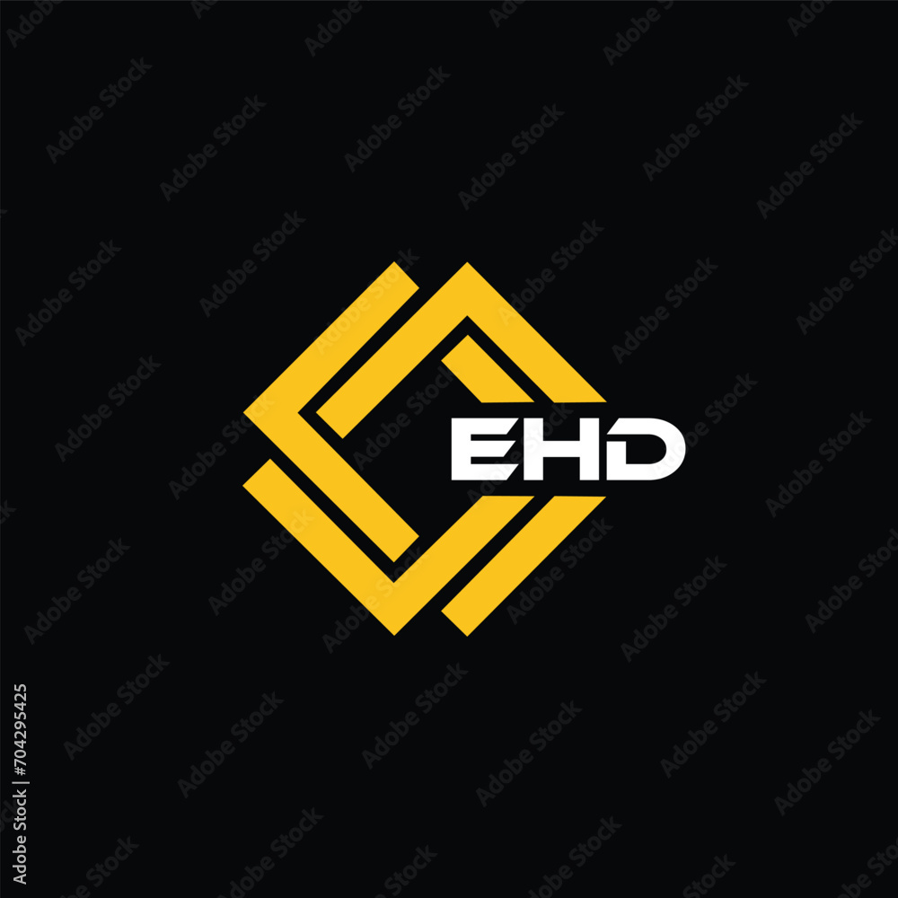 EHD letter design for logo and icon.EHD typography for technology ...