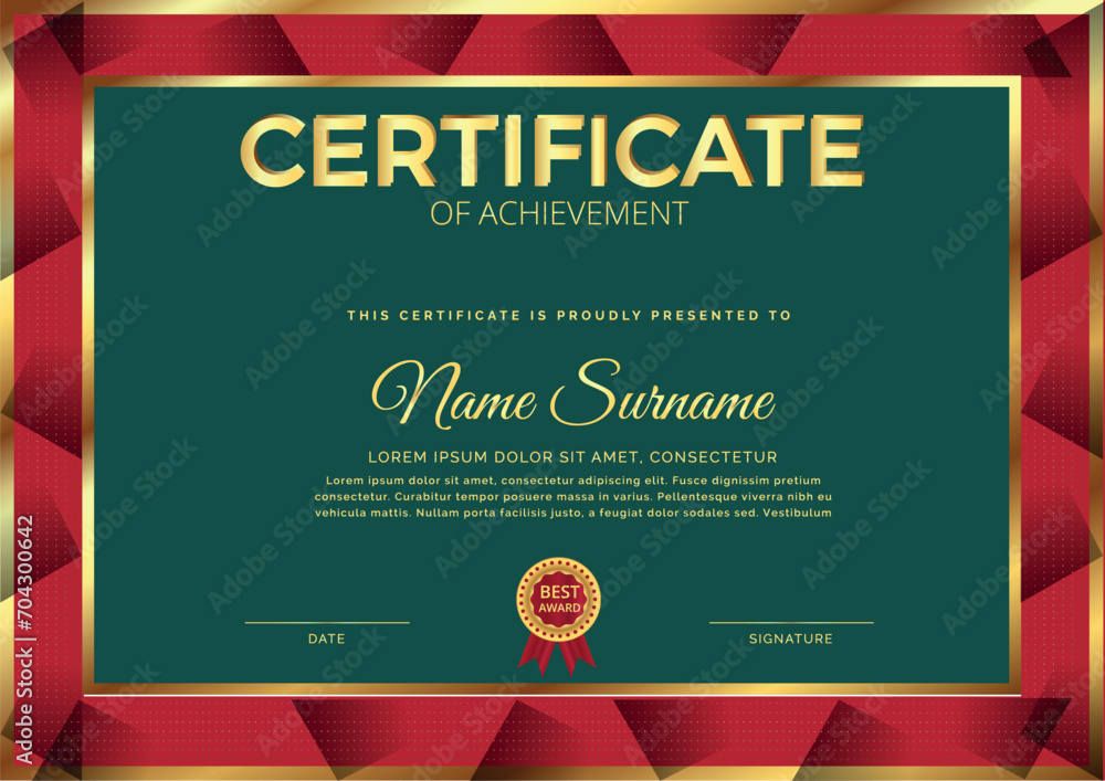 Certificate of Appreciation design template Stock Vector | Adobe Stock