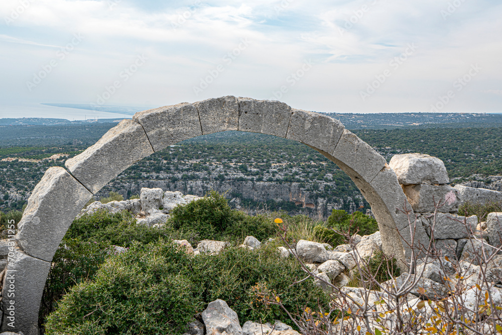 Adamkayalar (literally "man-rocks") is a location in Mersin, Turkey ...