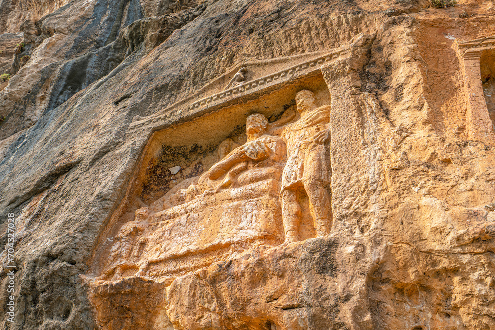 Adamkayalar (literally "man-rocks") is a location in Mersin, Turkey ...