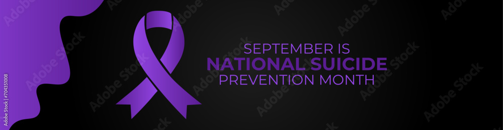 Vector illustration on the theme of National suicide prevention month ...