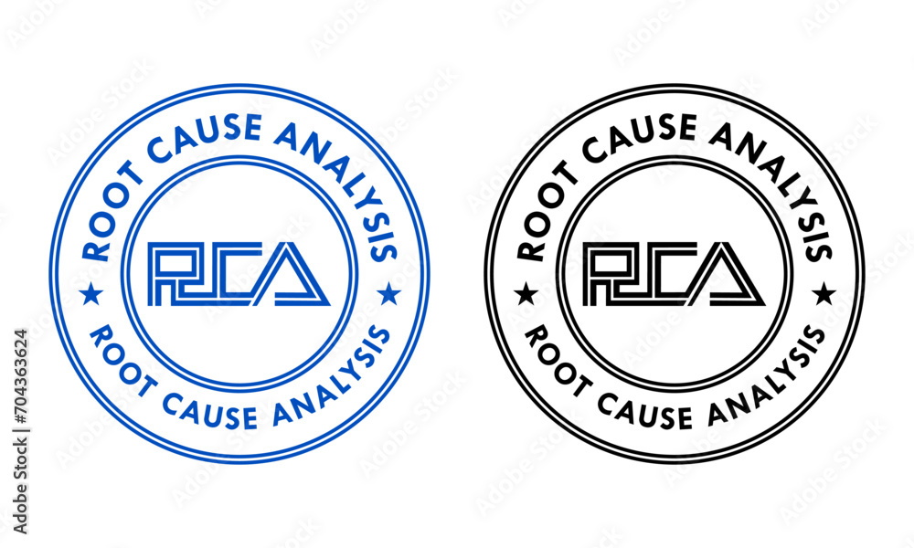 RCA - Root Cause Analysis acronym design logo template illustration ...