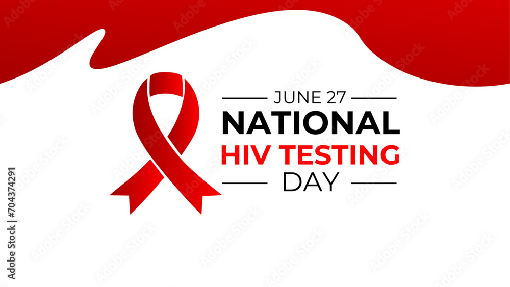 Hiv Testing day, June 27. Vector template for banner, greeting card ...