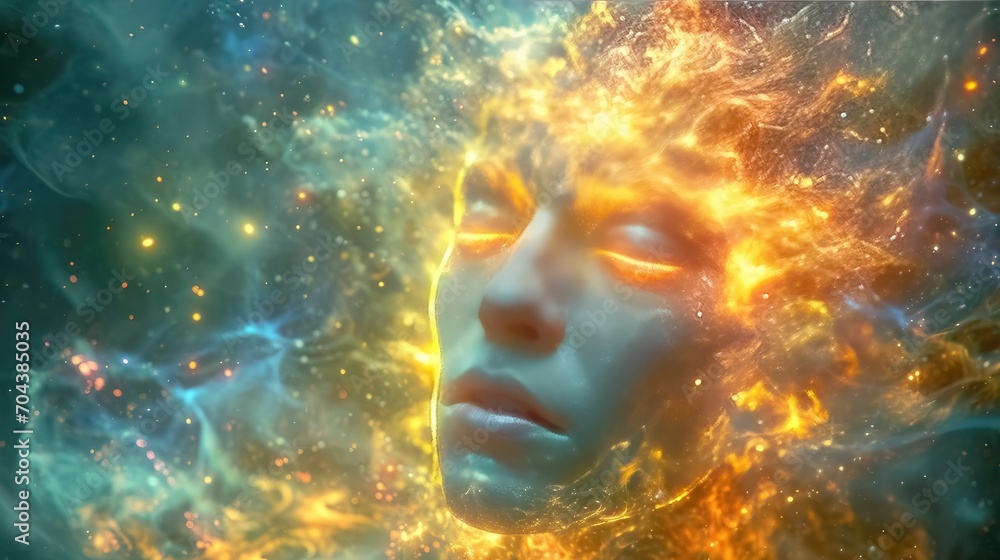 A Beautiful Illustration of the Human Figure as an Ethereal Symbol of ...