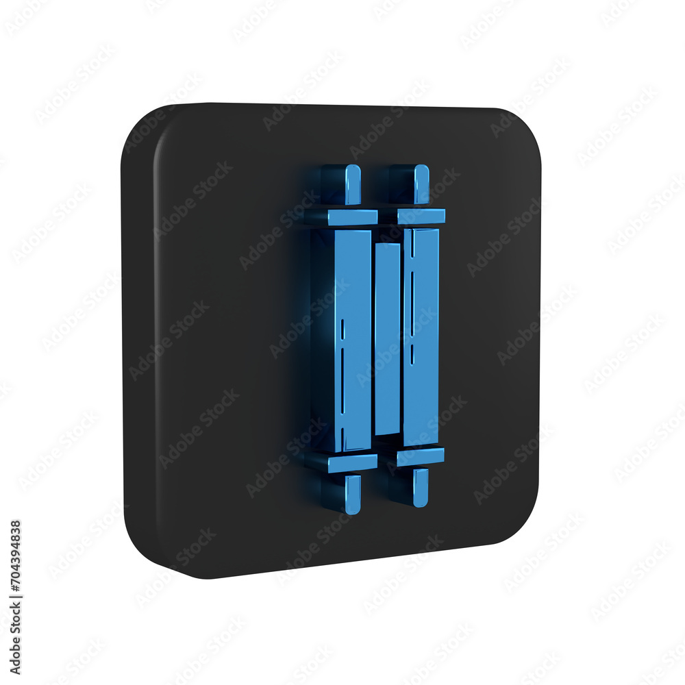 Blue Torah scroll icon isolated on transparent background. Jewish Torah ...
