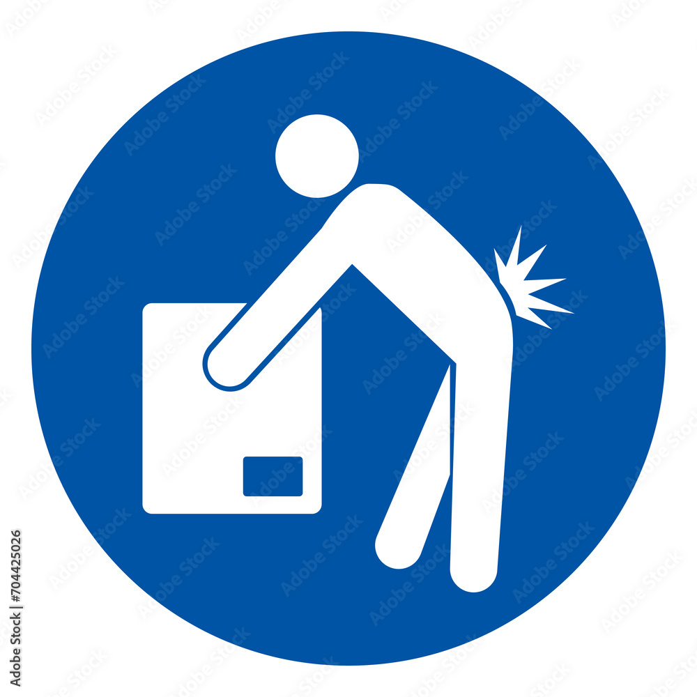 Lifting Hazard Symbol Sign,Vector Illustration, Isolated On White ...
