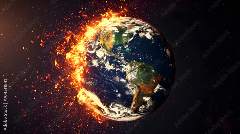 Global boiling situation extreme weather cause by climate change from ...