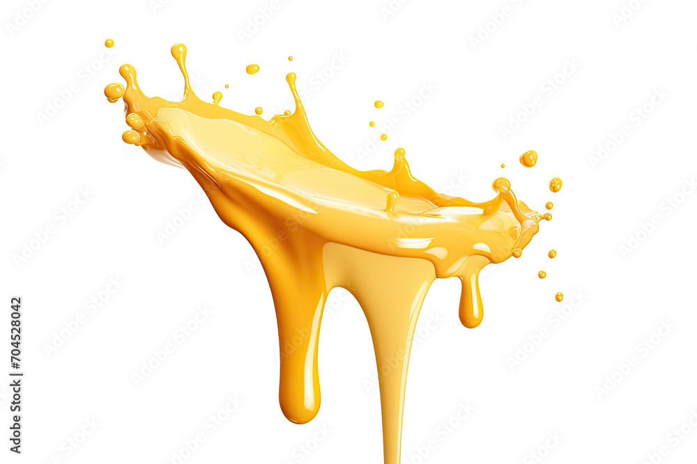 Splash of Cheese with drip and melting sauce splashing isolated on ...