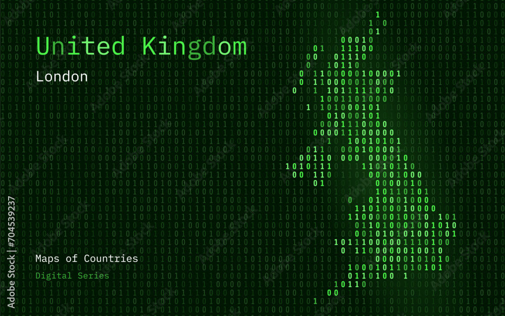 Stock-Vektorgrafik „United Kindgom, Great Britain Green Map Shown in ...