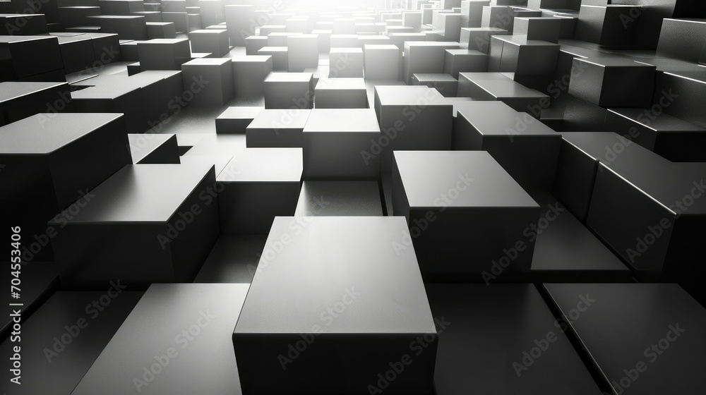 abstract series of evolving geometric shapes representing progression ...