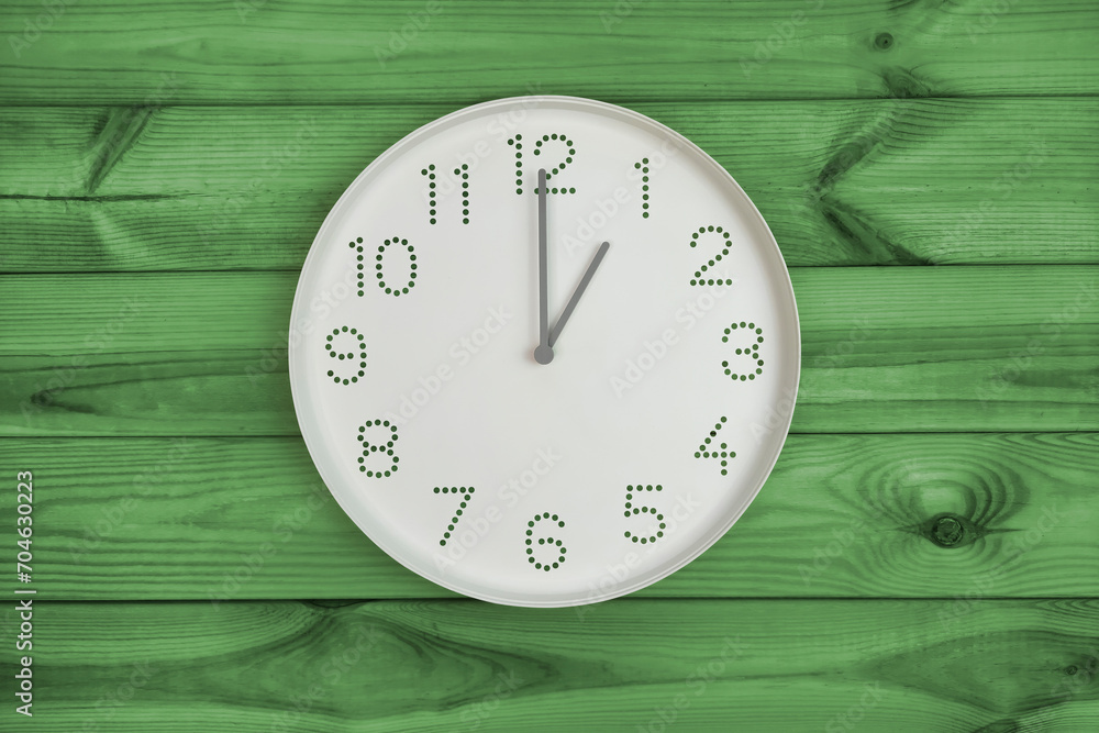 One o'clock. Time management or business concept. afternoon. Plain ...