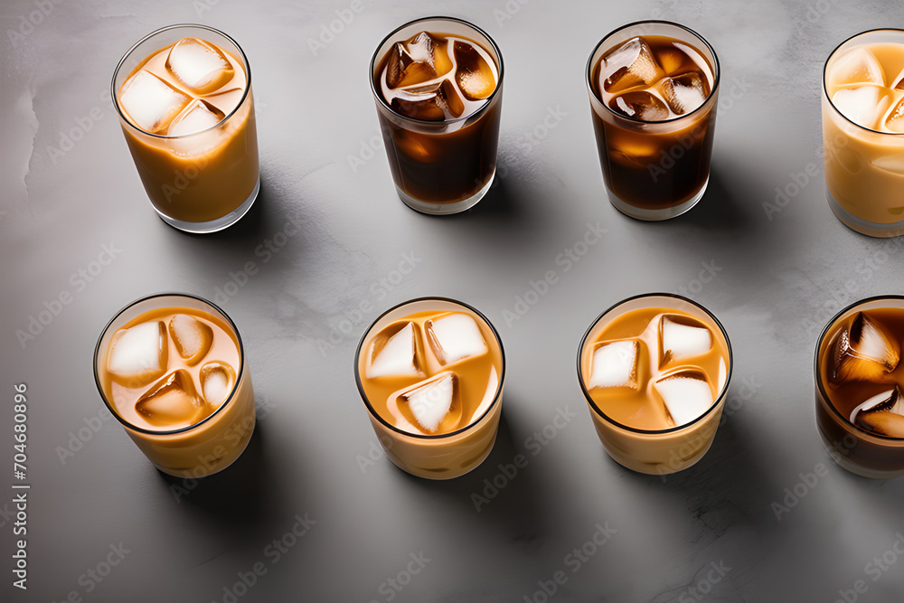 Iced Coffee Cup on Transparent Background - Delicious Iced Latte Coffee ...